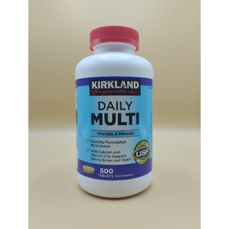 Kirkland Daily Multi Vitamins Mineral 500 Tablets EXP 03/2026 | Shopee ...