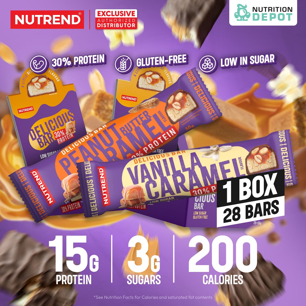 โปรตีนบาร์ Nutrend Delicious Bar - 1 Box (28 Bars) | Shopee Thailand