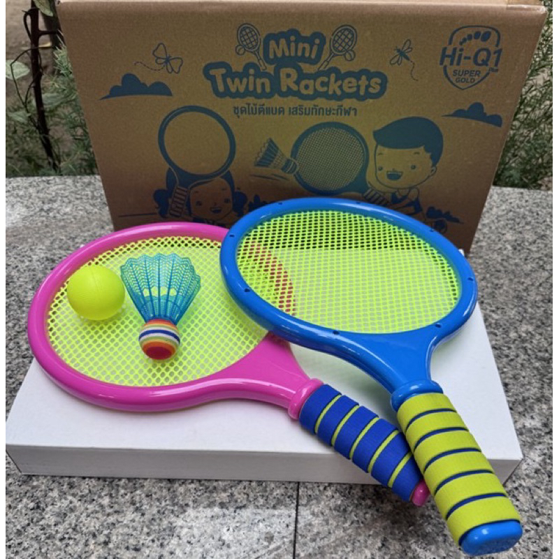 Mini Twin Rackets ชุดไม้ตีแบดเสริมทักษะกีฬา ไม้แบด พร้อม ลูกแบด 1 ลูก ...