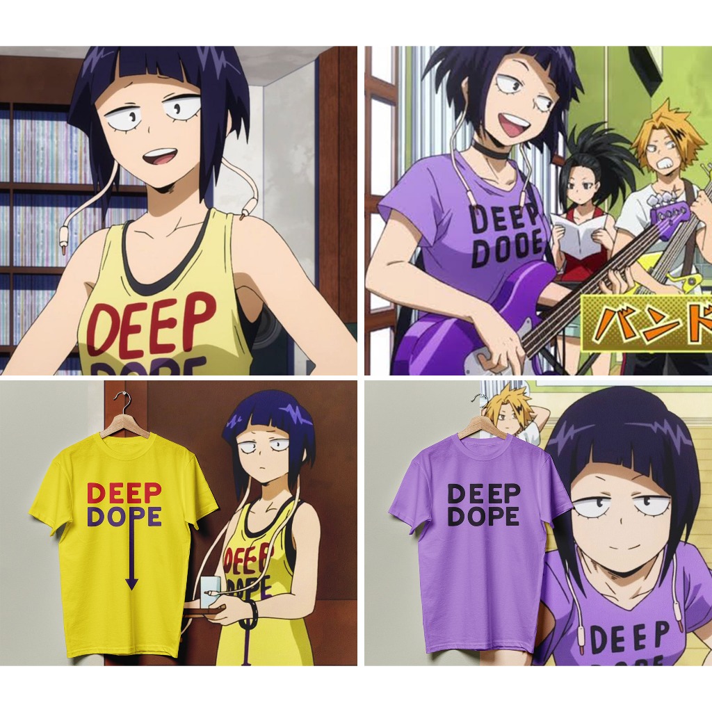 เสื้อยืด DEEP DOPE ที่จิโร่ Jiro Kyoka ใส่ใน การ์ตูน อนิเมะและมังงะ My hero academia มี 2 สี ...