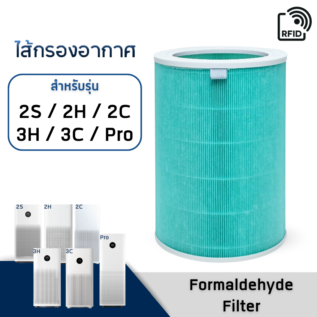 ไส้กรองอากาศ Xiaomi รุ่น 2C / 2H / 2S / 3C / 3H / Pro (สีเขียว ...