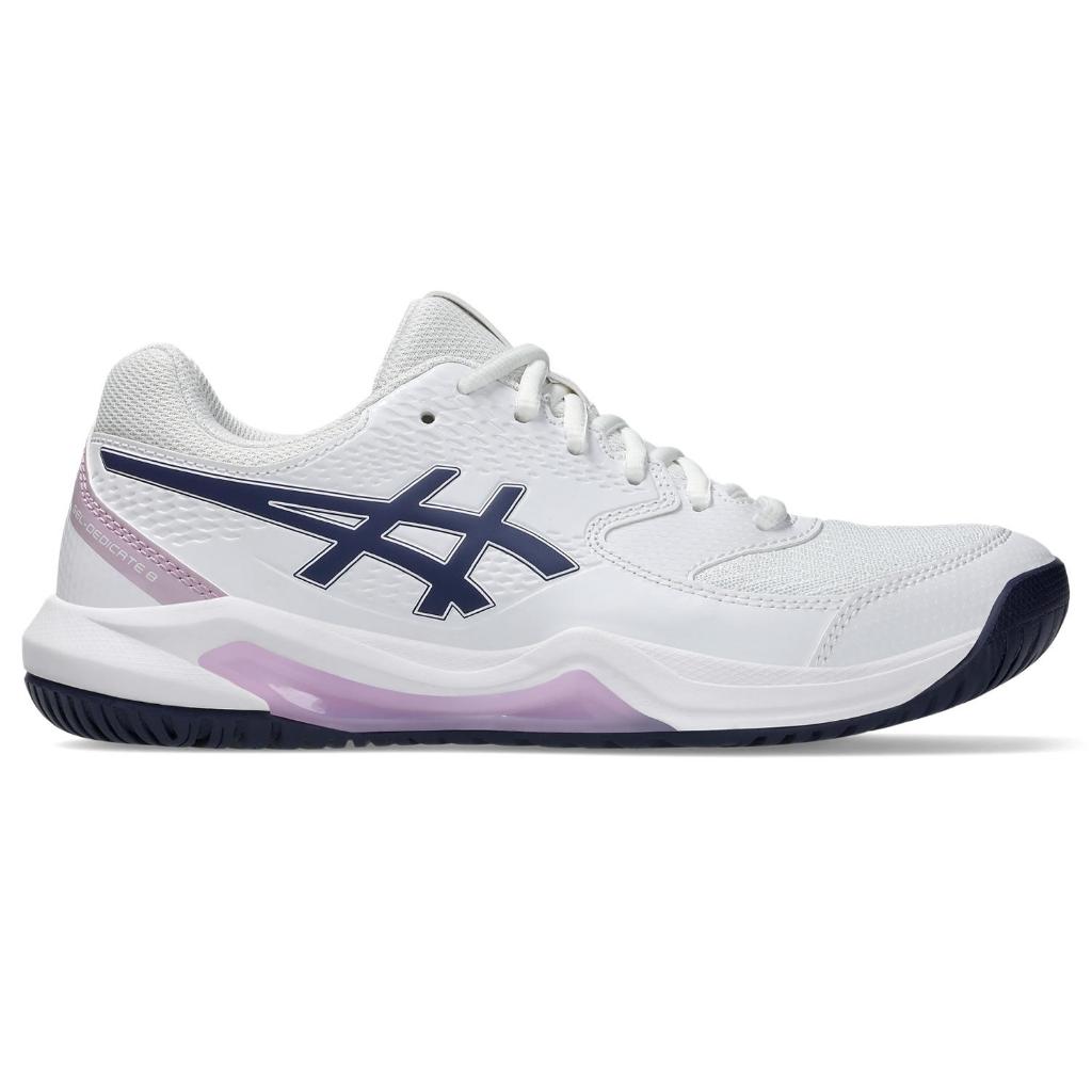 ASICS : 1042A237.104 GEL-DEDICATE 8 WOMEN CPS ผู้หญิง รองเท้าเทนนิส ของแท้ WHITE/INDIGO FOG ...