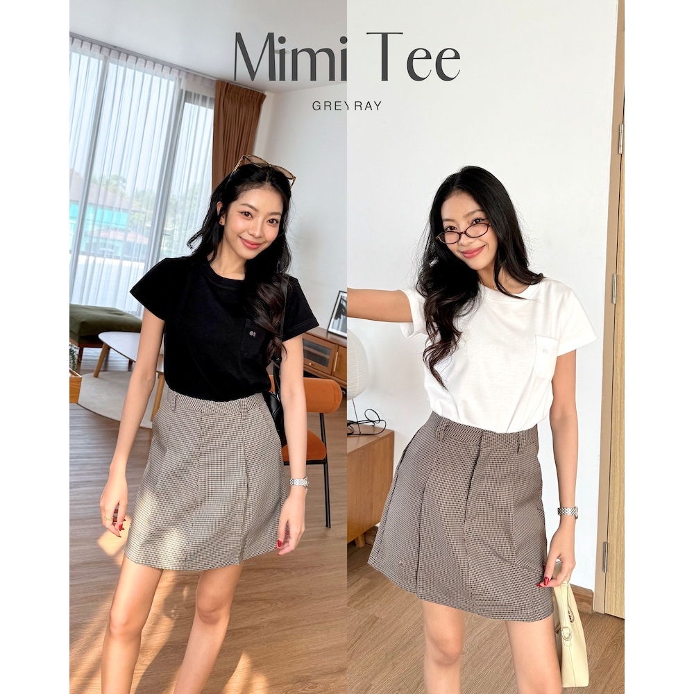 Mimi Tee 🧃เสื้อยืดทรง slim fit ผ้าคอตตอนแท้ 100% เนื้อหนานุ่ม ผ้าไม่บาง ไม่เห็นชั้นใน | Shopee ...