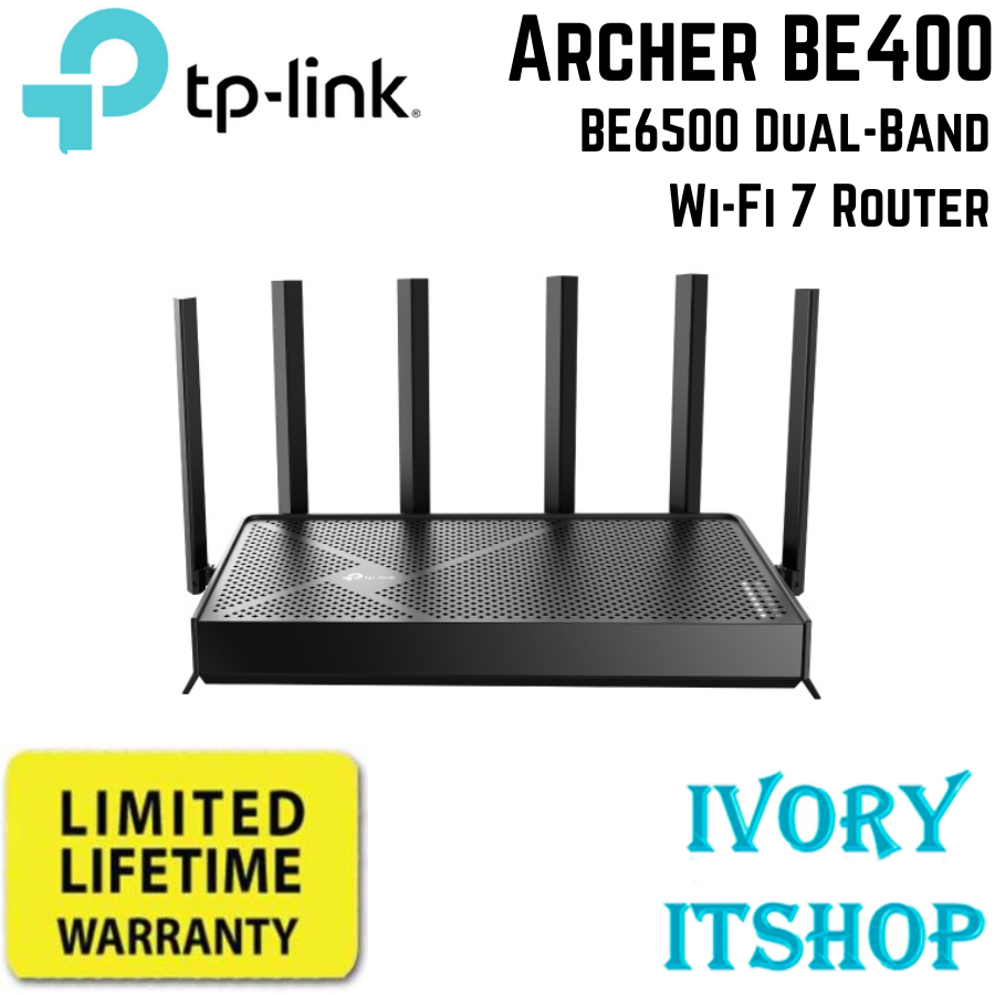 TP Link Archer BE400 BE6500 Dual-Band Wi-Fi 7 Router | Shopee Thailand