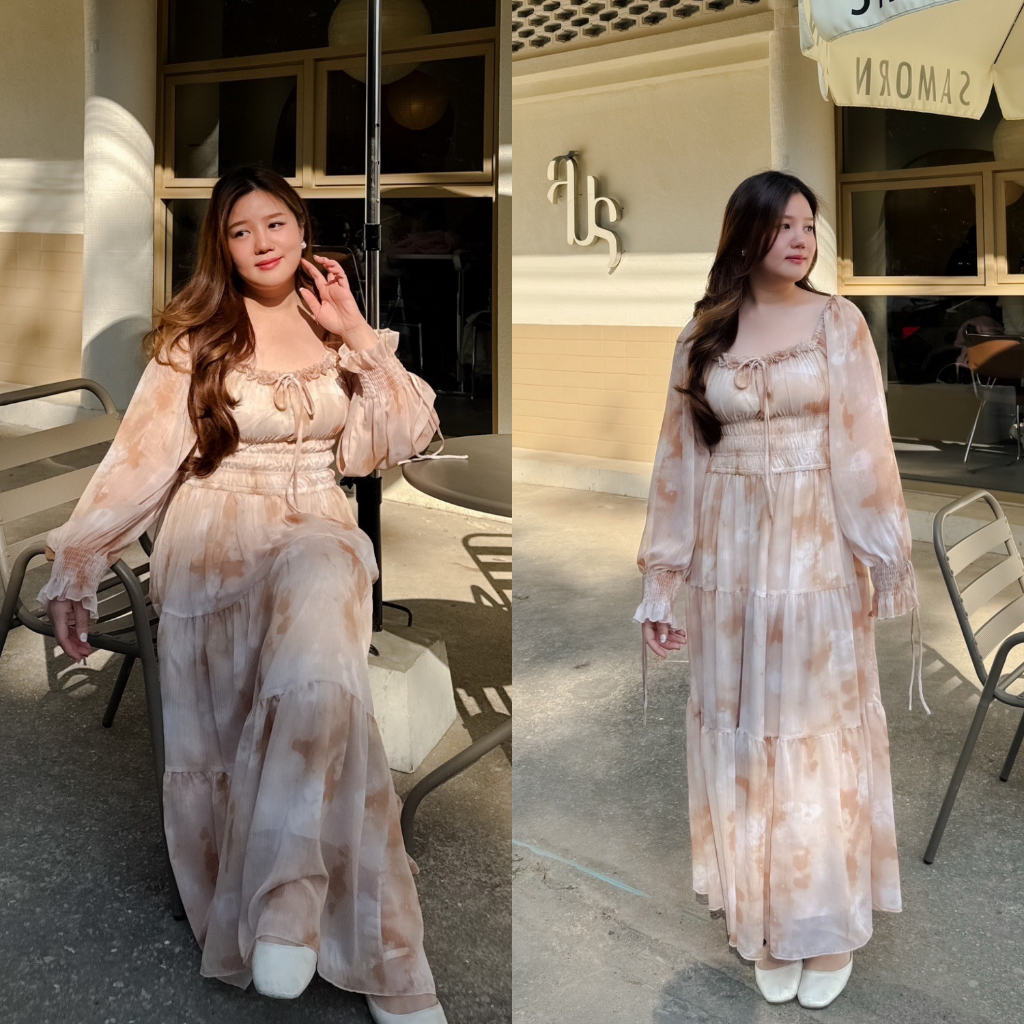 ( ️อกถึง 48") Zyla Spring Dress เดรสสาวอวบ ชุดสาวอวบ | Shopee Thailand