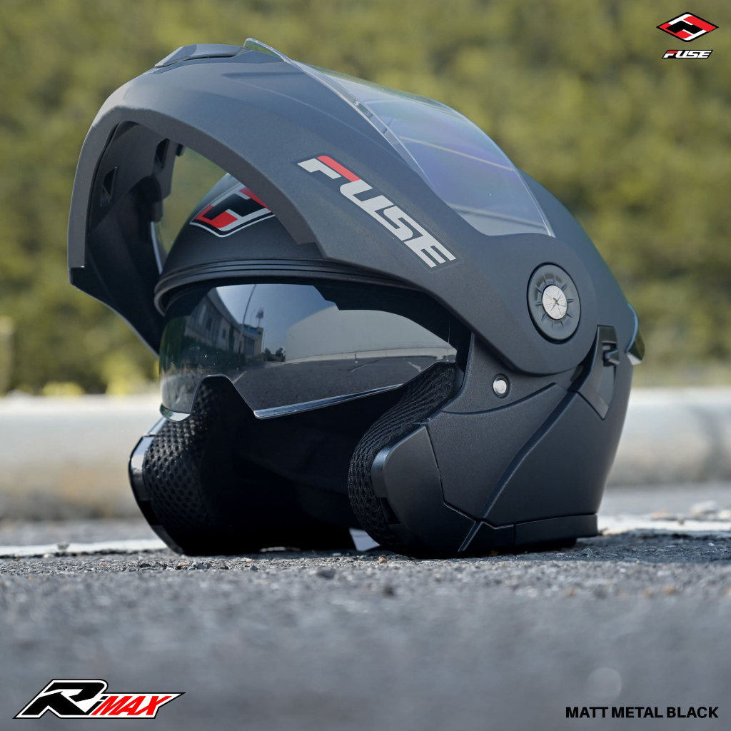 หมวกกันน็อคเต็มใบ Fuse รุ่น RiMax ยกคาง แว่น 2 ชั้น | Shopee Thailand