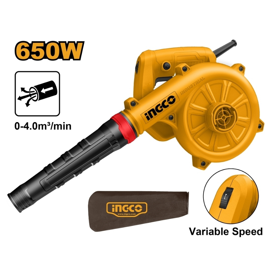 เครื่องเป่าลมไฟฟ้า 650 วัตต์ ปรับรอบได้ INGCO รุ่น AB6038 (แทนAB4018 ...
