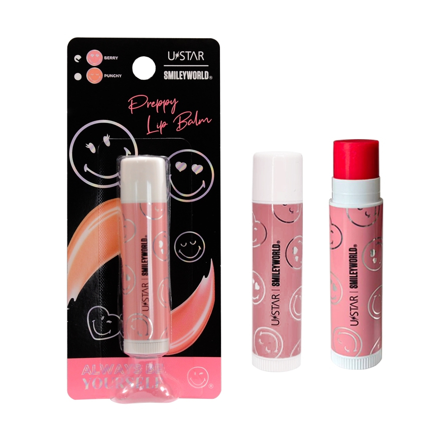 Ustar ยูสตาร์ สไมลี่ย์เวิลด์ เพรพพี้ ลิปบาล์ม (สี ซันชายน์,เบอร์รี่,พัน ...