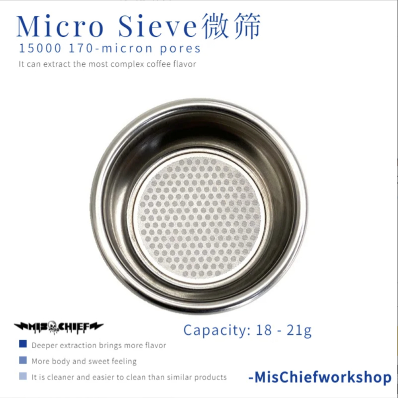 Mischief Workshop Micro Sieve 58mm Basket ตะกร้าตะแกรงไมโคร 18g H26mm ...