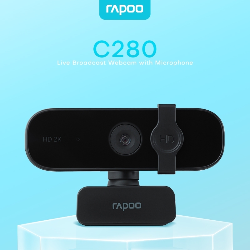 Rapoo C280 FHD 2K 1440P กล้องเว็บแคม สำหรับการถ่ายทอดสด พร้อมไมโครโฟน ...