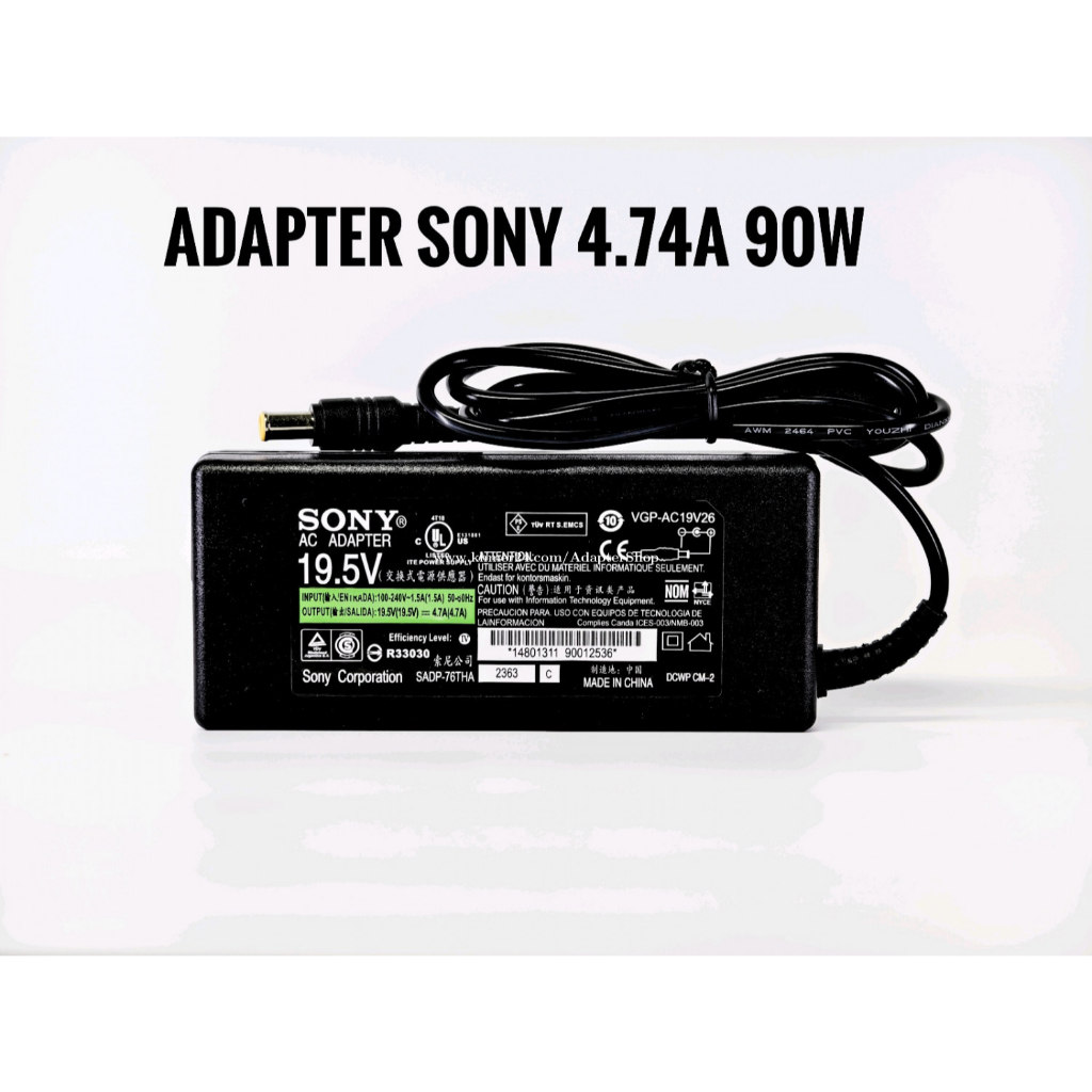 Adapter Sony ไฟ 90W 19.5V 4.7A หัว 6.5 x 4.4 mm Notebook Adapter ...