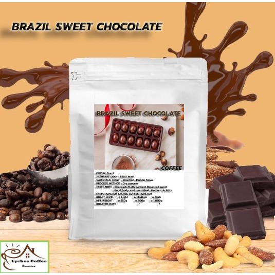 7 LYCHEE COFFEE ROASTER BRAZIL SWEET CHOCOLATE เมล็ดกาแฟคั่วใหม่สด ...