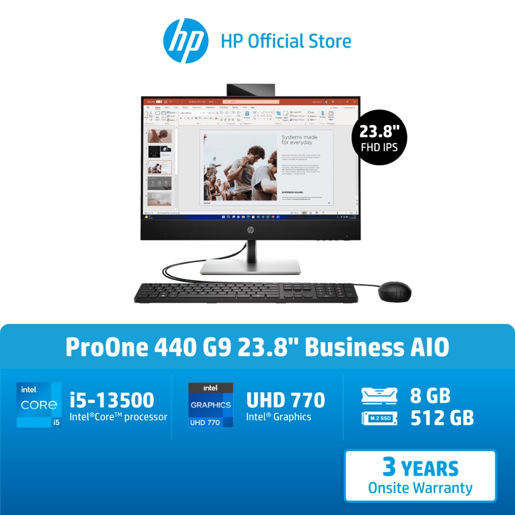 [แถม! เครื่องปริ้น] HP ProOne 440 G9 23.8 inch All-in-One Business ...