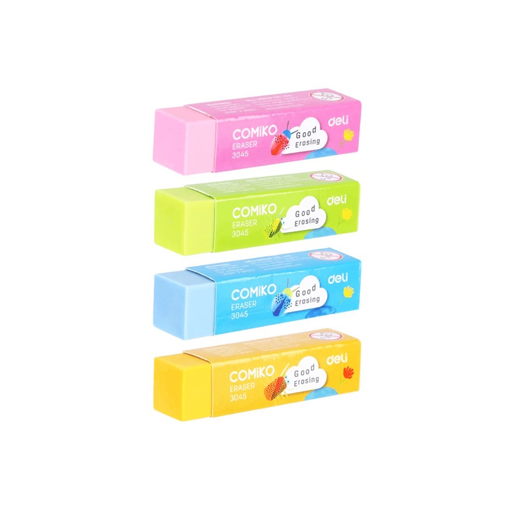 ยางลบ Deli ยางลบดินสอ Comiko สีสันสดใส คละสี (จำนวน 1 ชิ้น) | Shopee ...