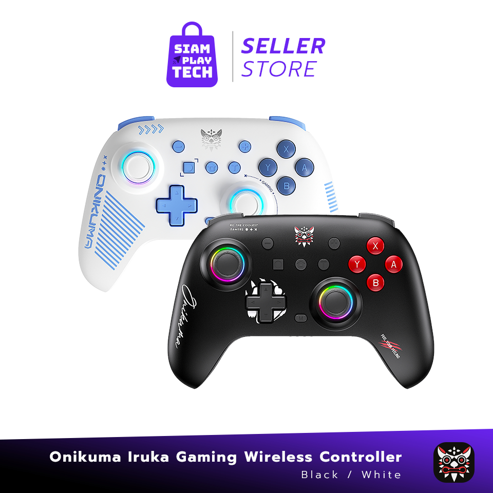 Onikuma Iruka Wireless Gaming Controller จอยเกมไร้สายพร้อมปุ่ม Macro ...