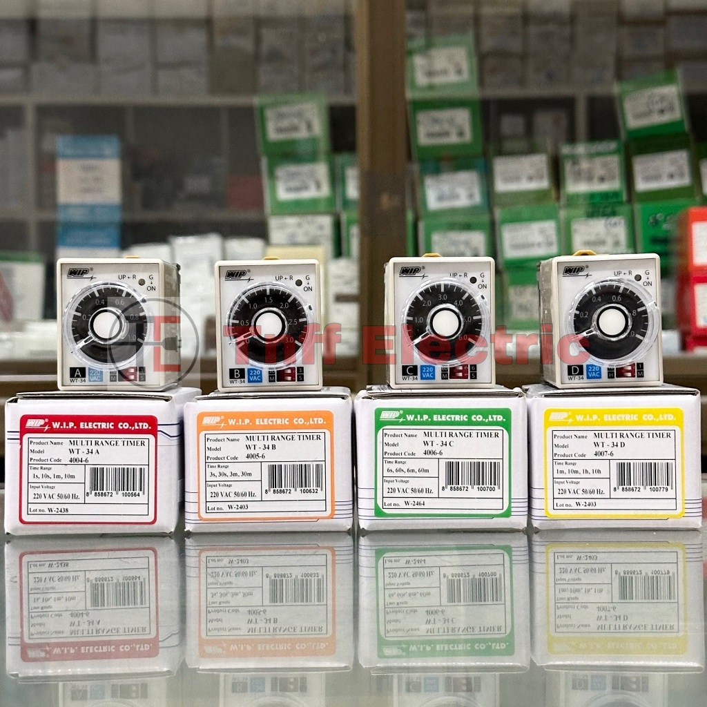 WIP WT-34A, WT-34B, WT-34C, WT-34D (220VAC) ไทม์เมอร์ รีเลย์ | Shopee ...