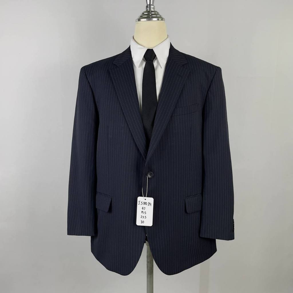 สูทผู้ชาย สีกรมลาย LES MUES รอบอก47 รหัส J | Shopee Thailand