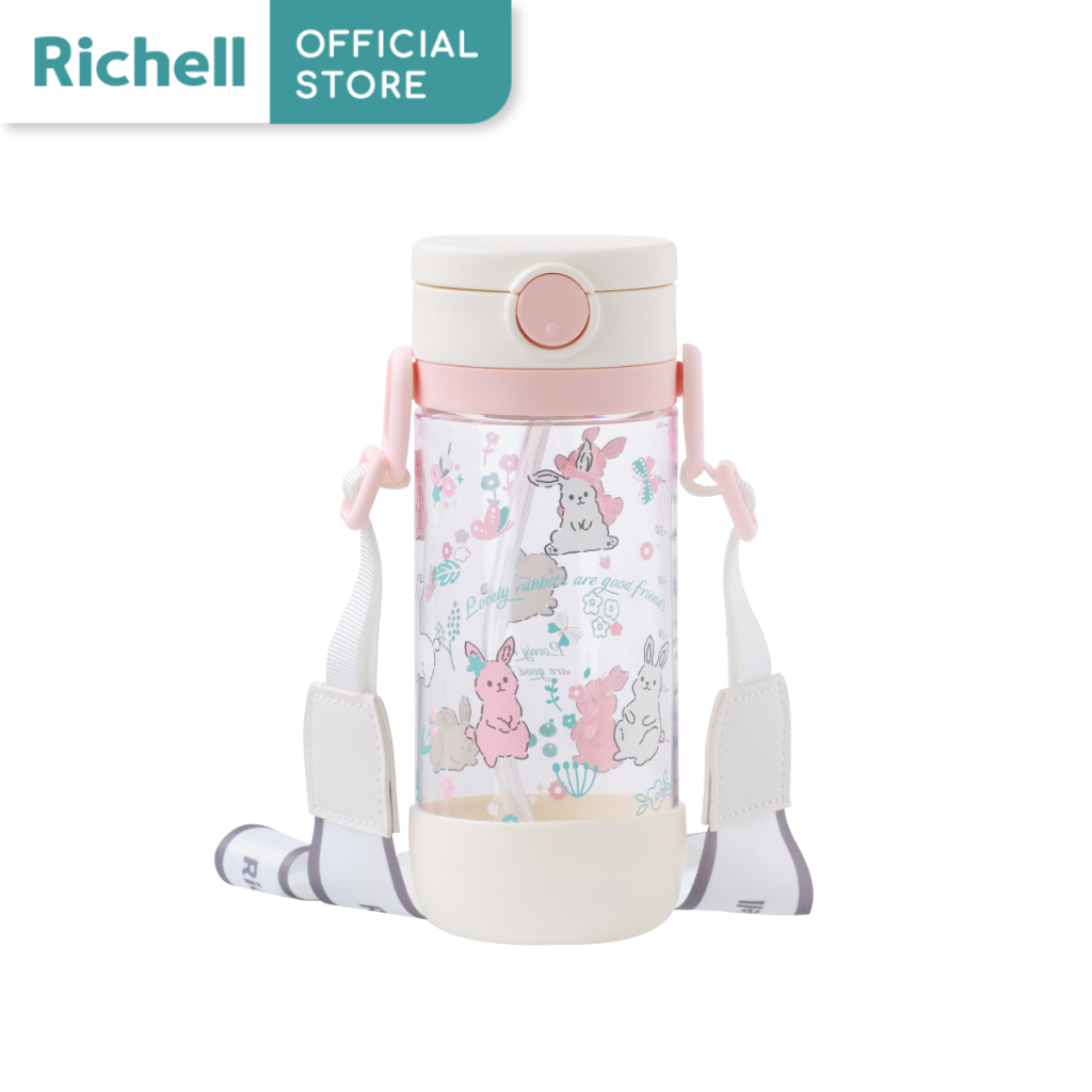 Richell(ริเชลล์) limited edition แก้วน้ำเด็กไปโรงเรียน ขนาด 320 /450 มล.กันสำลัก คว่ำไม่หก ตกไม่ ...