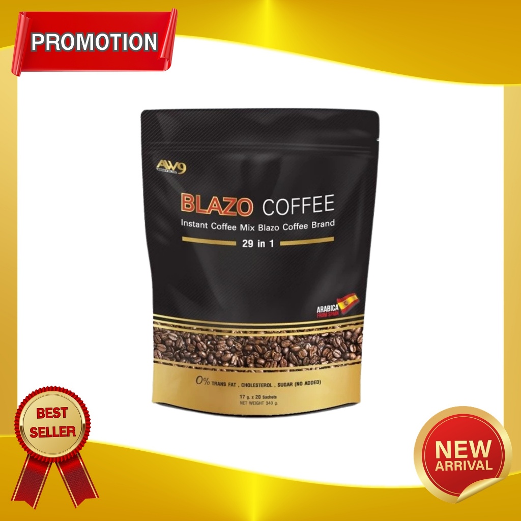 Blazo Coffee 29in1 ดั้งเดิม กาแฟเบลโซ่ กาแฟเพื่อสุขภาพ ผลิตจากเมล็ดกาแฟอะราบีก้าผสมสมุนไพร (20 ...