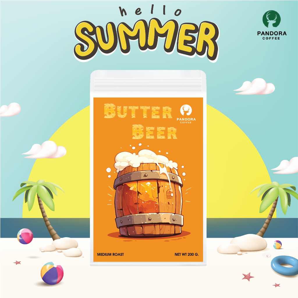 Pandora Coffee เมล็ดกาแฟ Butter Beer คั่วกลาง Medium Roast 200 กรัม ...