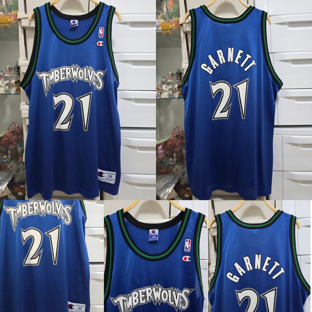 [ ของแท้ ] เสื้อบาส Vintage 90's Champion Minnesota Timberwolf ...