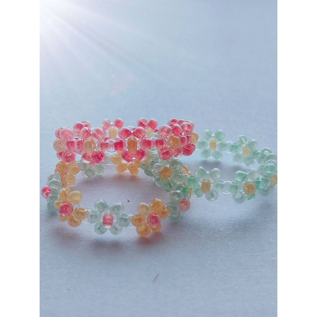 แหวนลูกปัด แหวนดอกไม้ small flower ring | Shopee Thailand