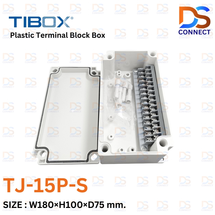 พร้อมส่ง! TIBOX TJ-15P-S Plastic Terminal Block Box กล่องพลาสติก พร้อม ...