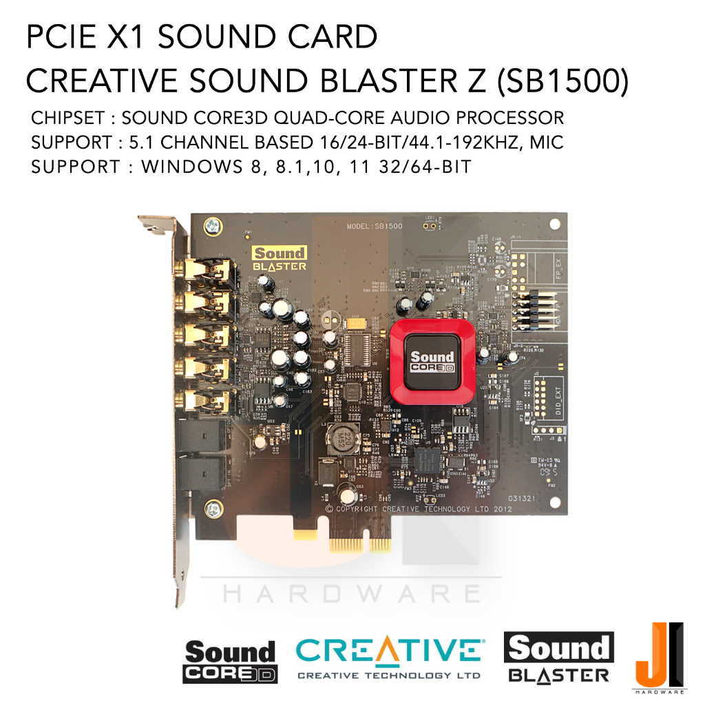 Sound Card Creative Sound Blaster Z (SB1500) PCIe 5.1 Channel (PCI-E X1 ...
