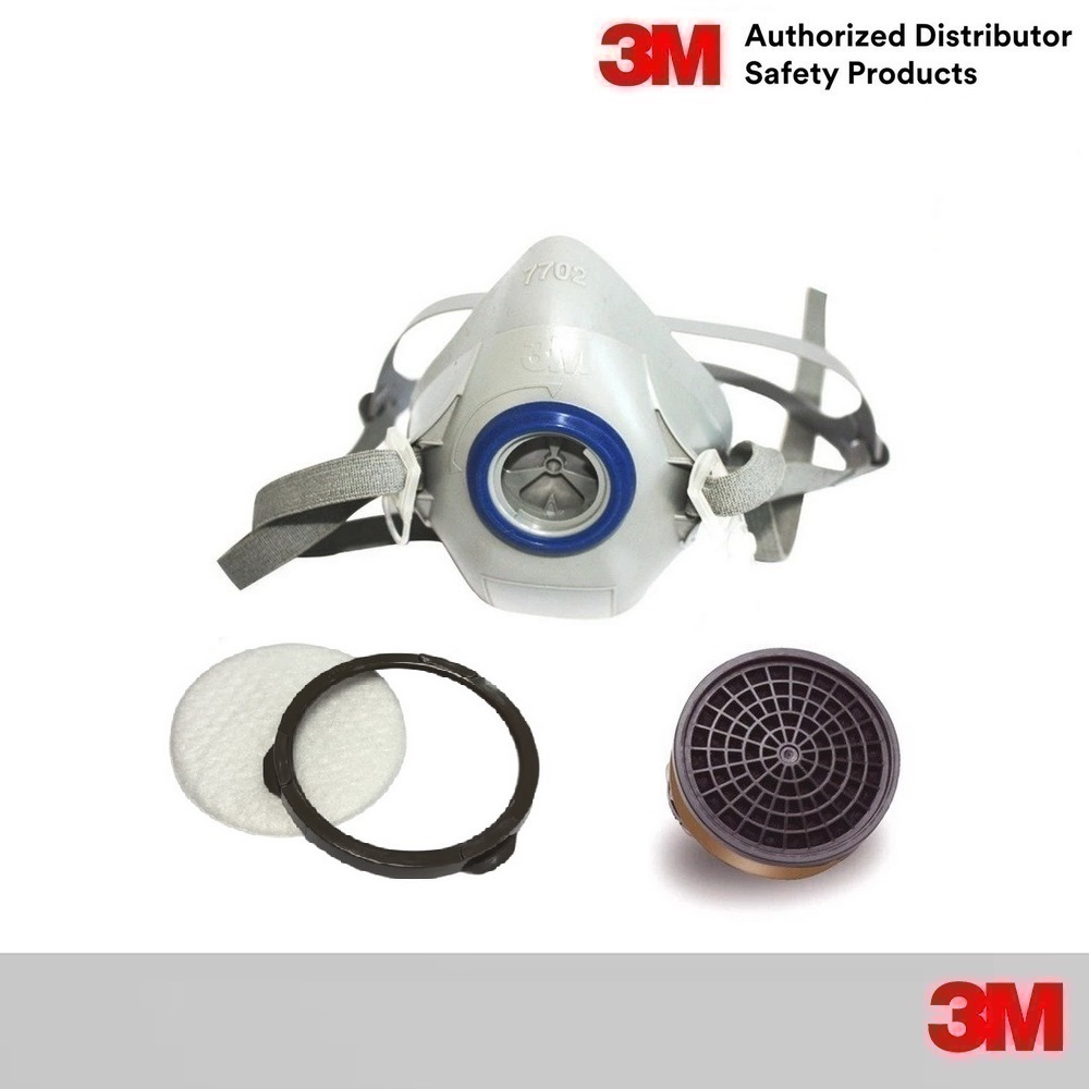 3M 7702 หน้ากากไส้กรองเดี่ยวซิลิโคนขนาดกลาง พร้อมตลับกรอง 7007K-100 ...