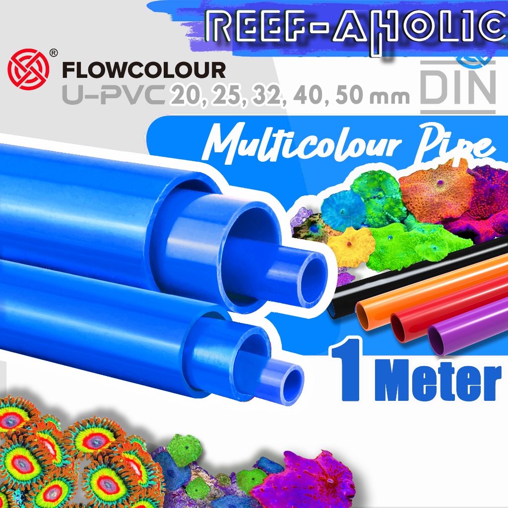 Reef-Aholic Sanking U-PVC Blue Pipe ท่อน้ำเงิน Flowcolour 20 - 50 mm. 1 Meter | Shopee Thailand