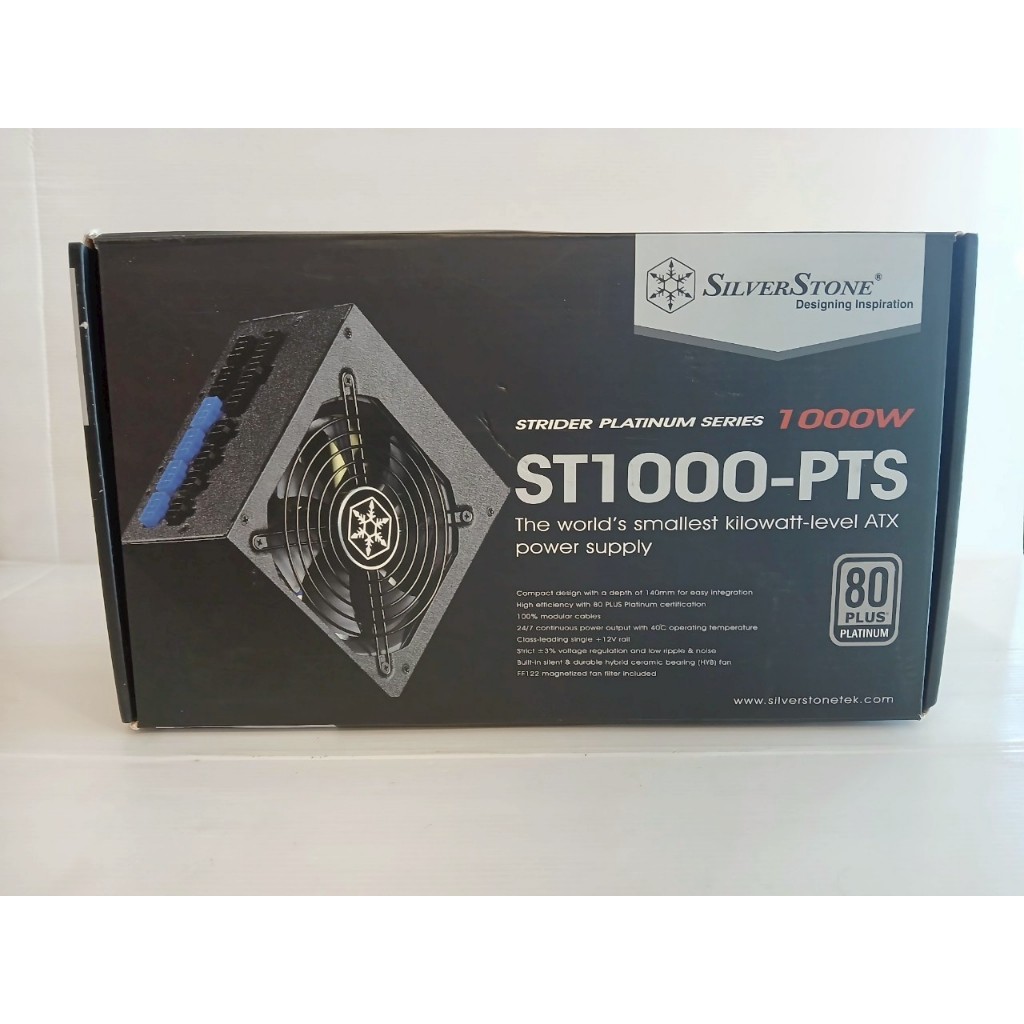 POWER SUPPLY (อุปกรณ์จ่ายไฟ) SILVERSTONE STRIDER PLATINUM 1000W ( 80 ...
