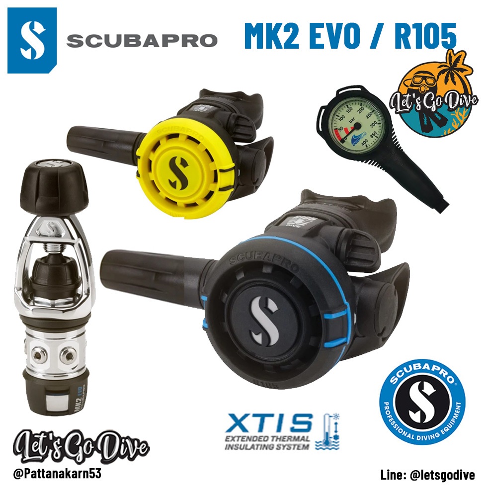SCUBAPRO - MK2 EVO + R105 - Regulator Set - Value Set - อุปกรณ์หายใจดำน้ำ SCUBA | Shopee Thailand