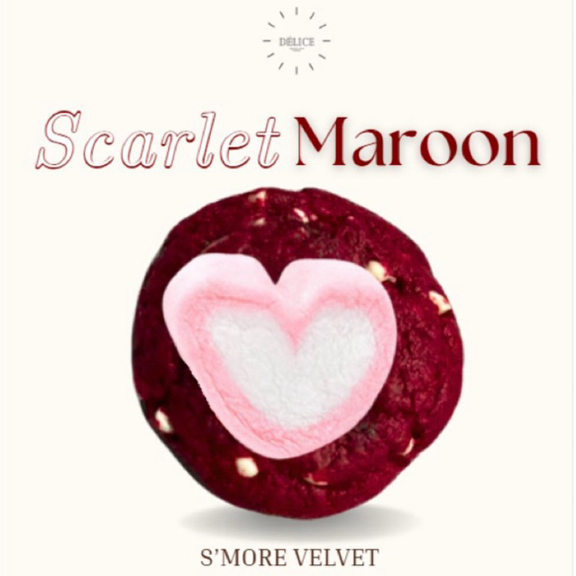 [Freshly Baked] Scarlet Maroon Cookies คุ๊กกี้เรดเวลเวทสมอร์ อบสดใหม่ ...