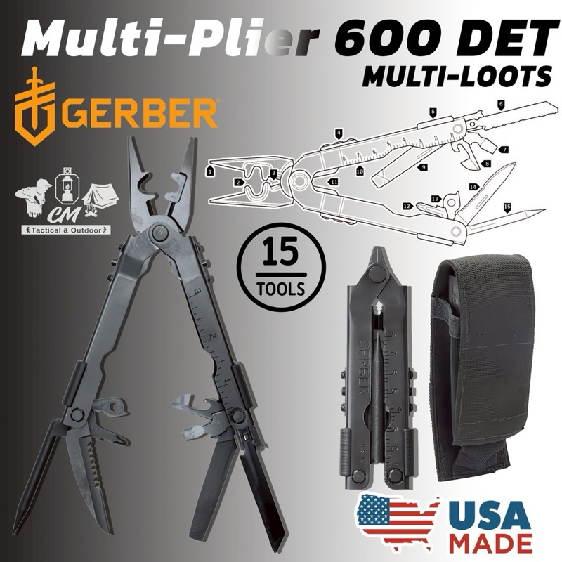 GERBER MP600 DET - BLACK คีมเอนกประสงค์ | Shopee Thailand