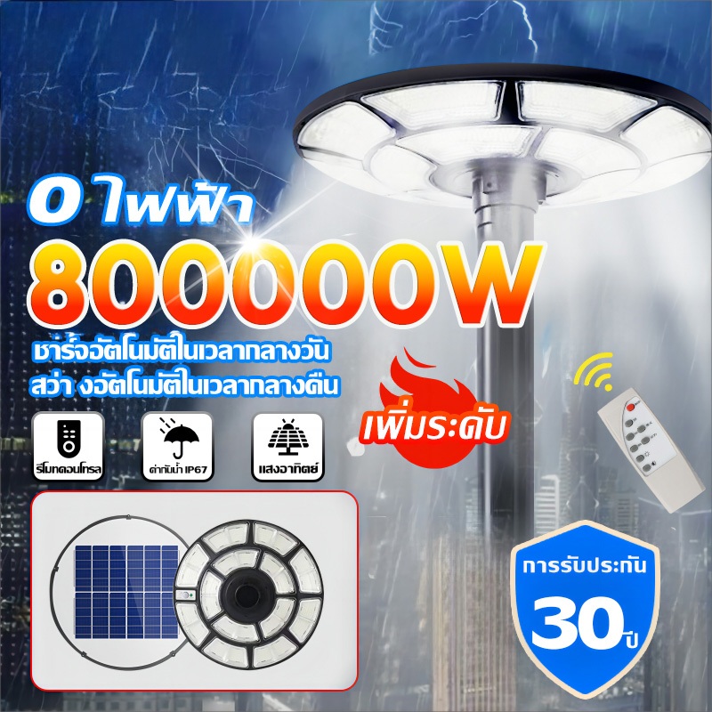 ไฟโซล่าเซลล์ UFO ไฟถนนโซล่าเซลล์ 500000W 800000W ไฟถนนเซลล์สุริยะ ไฟพลังงานแสงอาทิตย์ เซลล์แสง ...