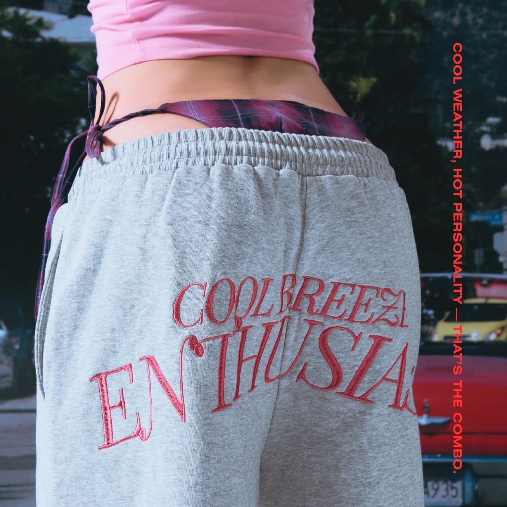 ANWYLL COOL WITH YOU Short sweatpants [Dark Grey,Light Grey] กางเกงวอร์มขาสั้น | Shopee Thailand