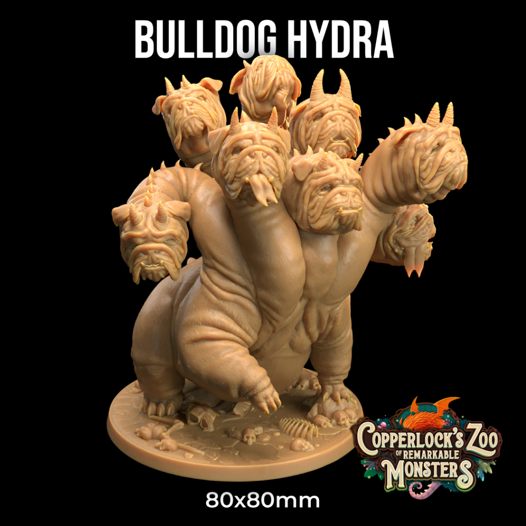 [Copperlock's Zoo] - Bulldog Hydra - โมเดลสำหรับ DnD miniature,[Made to ...