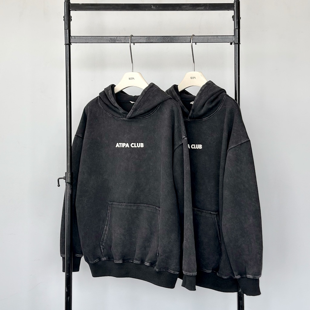 Atipashop - ATIPA CLUB HOODIE เสื้อหนาว ฮู้ดดี้ สีฟอก | Shopee Thailand