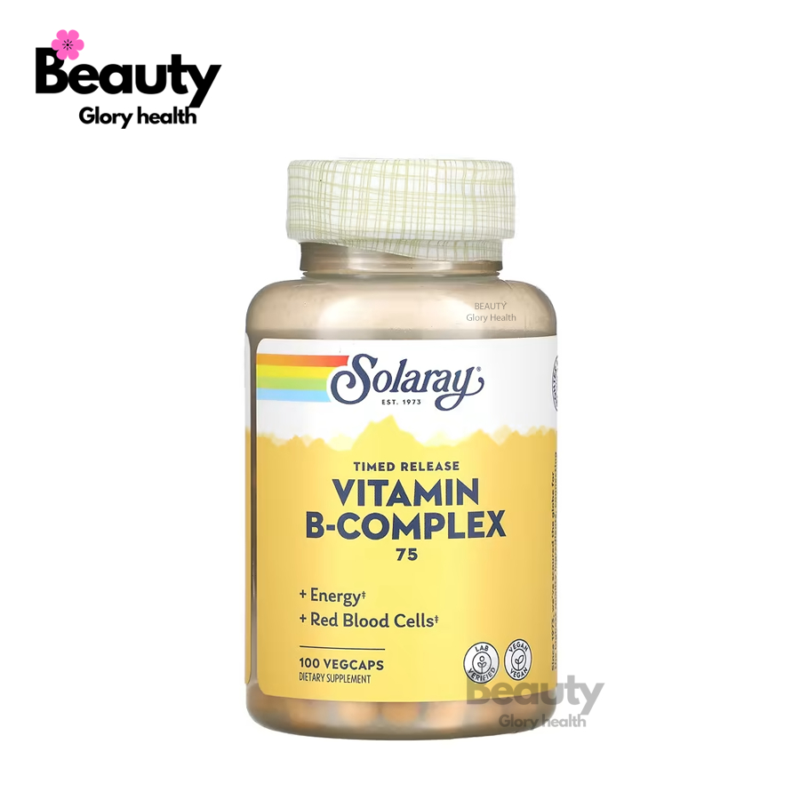 Solaray, Vitamin B-Complex 75, Timed Release, 100 VegCaps | Shopee Thailand