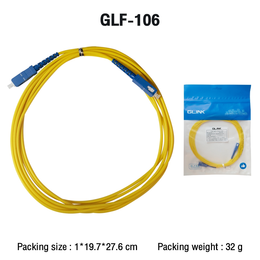GLINK GLF-106 GLF-114 สายไฟเบอร์ออฟติก Single Mode SC/UPC-SC/APC 3/5 ...