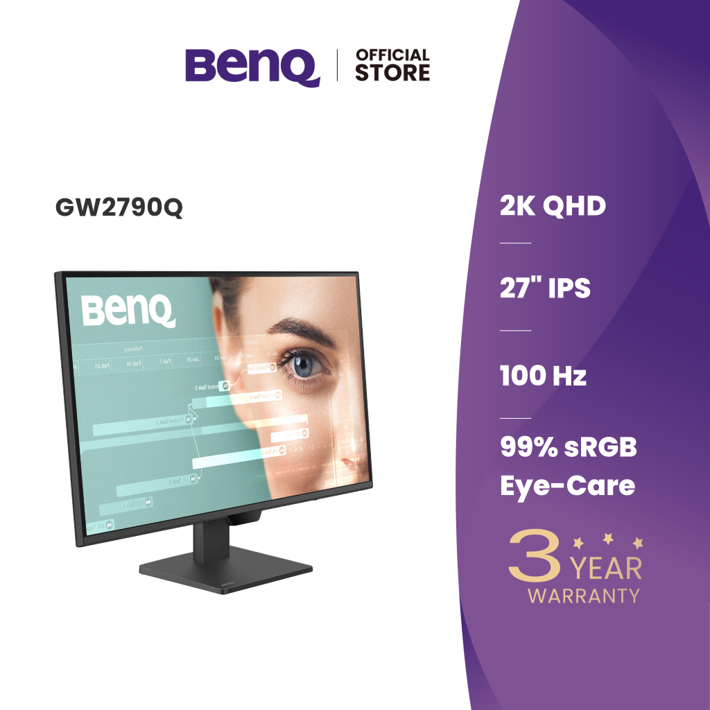 BenQ GW2790Q IPS 27นิ้ว 2K QHD 100Hz Brightness Intelligence Monitor ...