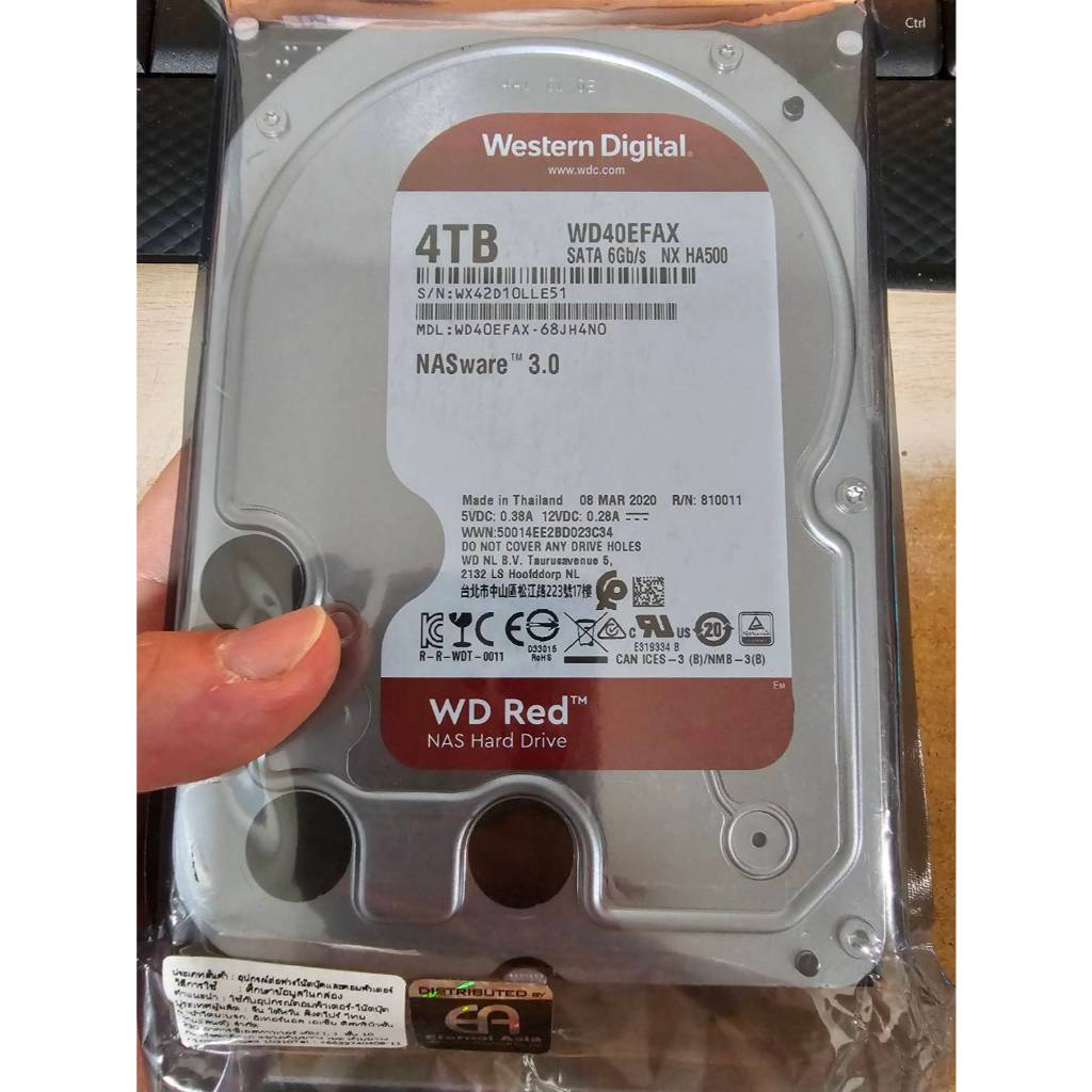 WD Internal 4TB NASware ของเคลม ใหม่ยังไม่กรีดซอง (WD40EFAX) | Shopee ...