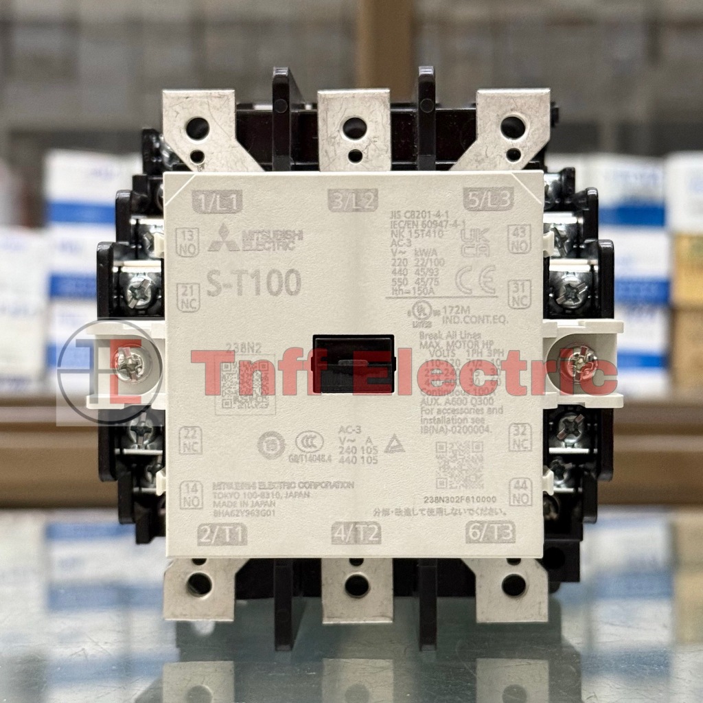 Mitsubishi S-T100 (คอยล์ 220V, 380V) แมกเนติก คอนแทคเตอร์ (2NO + 2NC ...