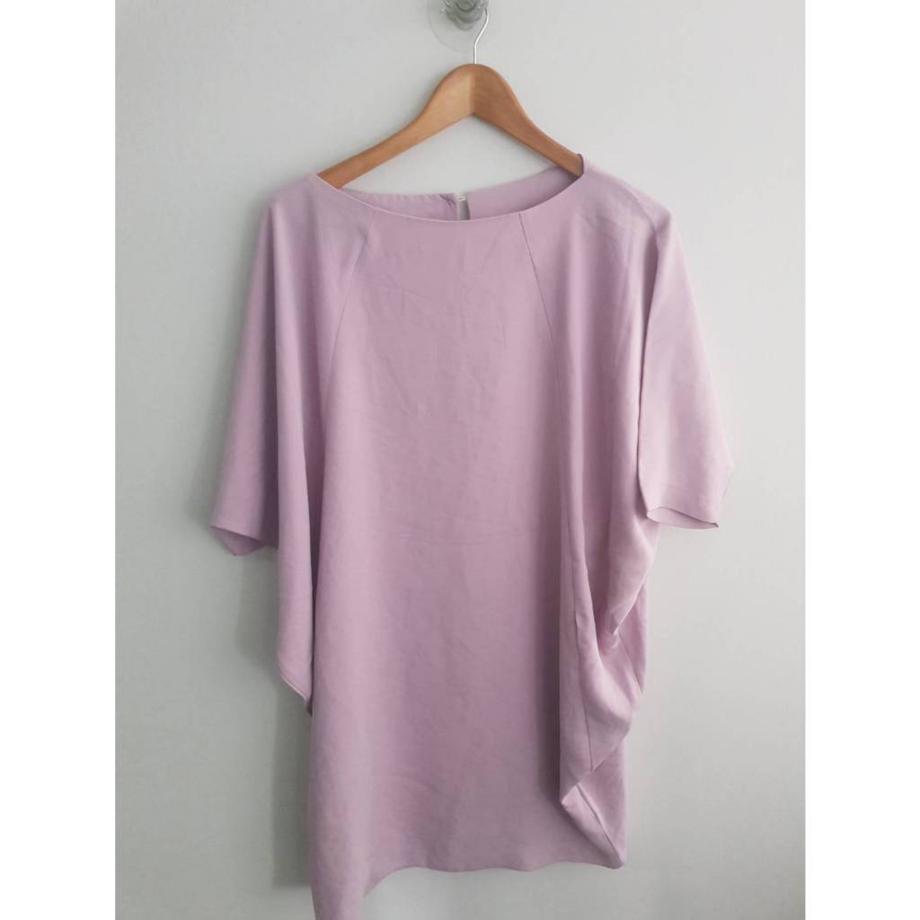 ชุดเดรสผ้าโพลีสีกลีบบัว ช่วงปลายแขนแคบ Refill F/F/44/34 วงแขน 10 ...