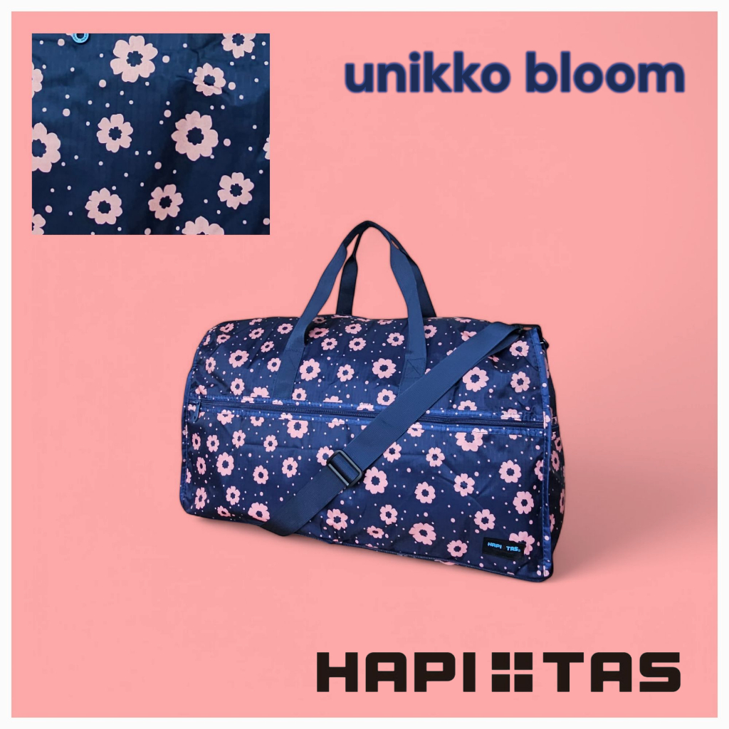 HAPITAS กระเป๋าพับ กระเป๋าสะพาย Boston Large ลาย Modern Flower Pink | Shopee Thailand