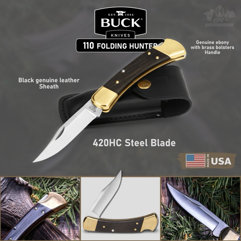 Buck 110 Folding Hunter (0110BRS) | Shopee Thailand