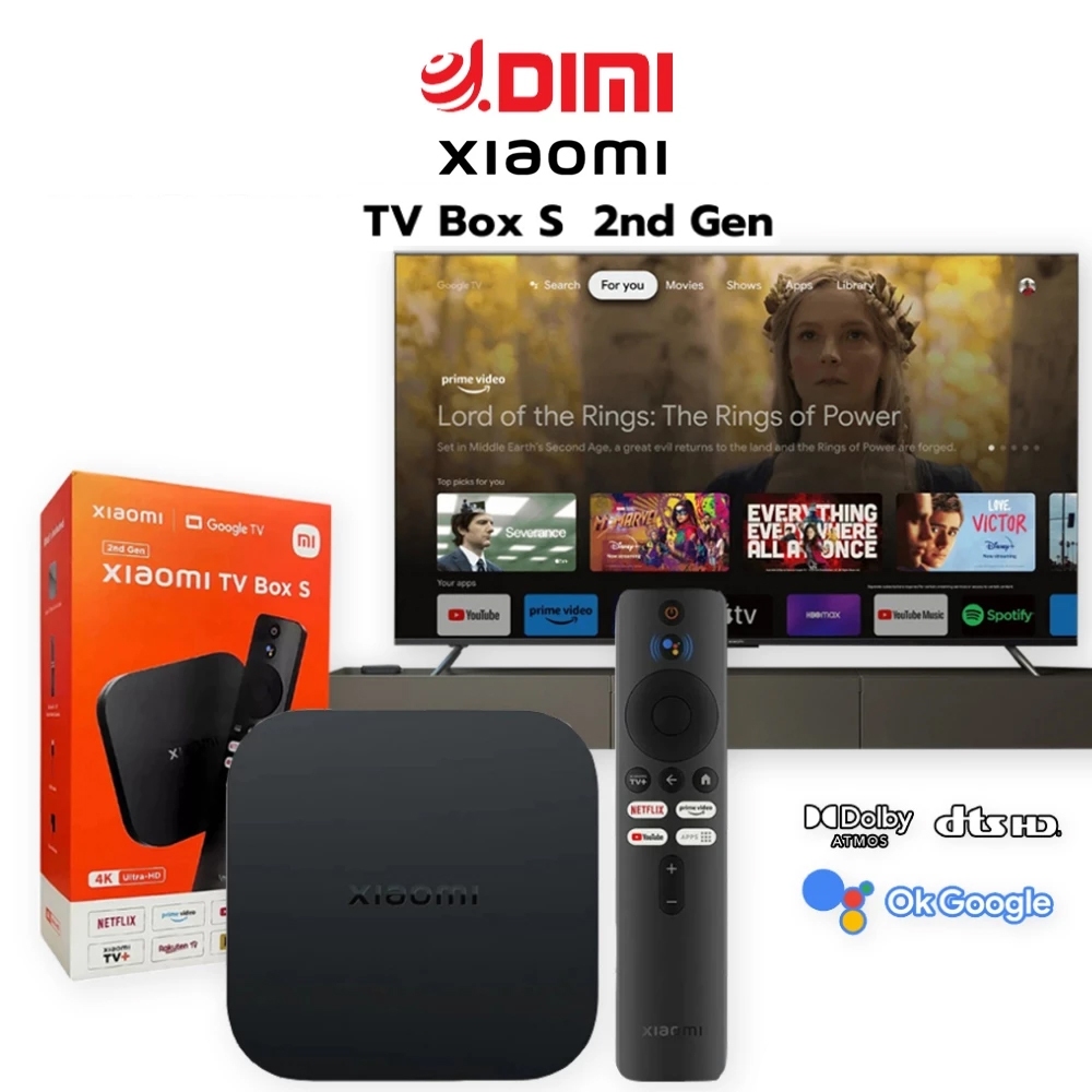 รุ่นใหม่ Xiaomi TV Box S (2nd Gen) กล่องทีวี กล่องรับสัญญาณ คมชัด 4K ...