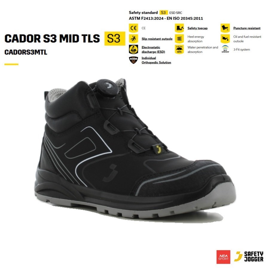 [ร้านดีๆที่มีมากกว่า Safety] SAFETY JOGGER - CADOR S3 MID TLS รองเท้า ...
