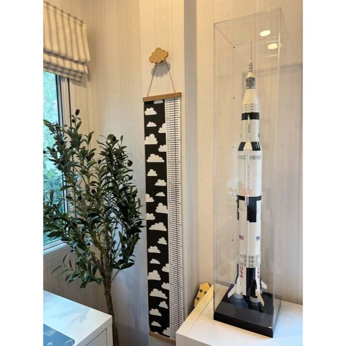 ตู้โชว์อะคริลิค 21x21x104 cm. สำหรับใส่โมเดลเลโก้ NASA Apollo Saturn V ...