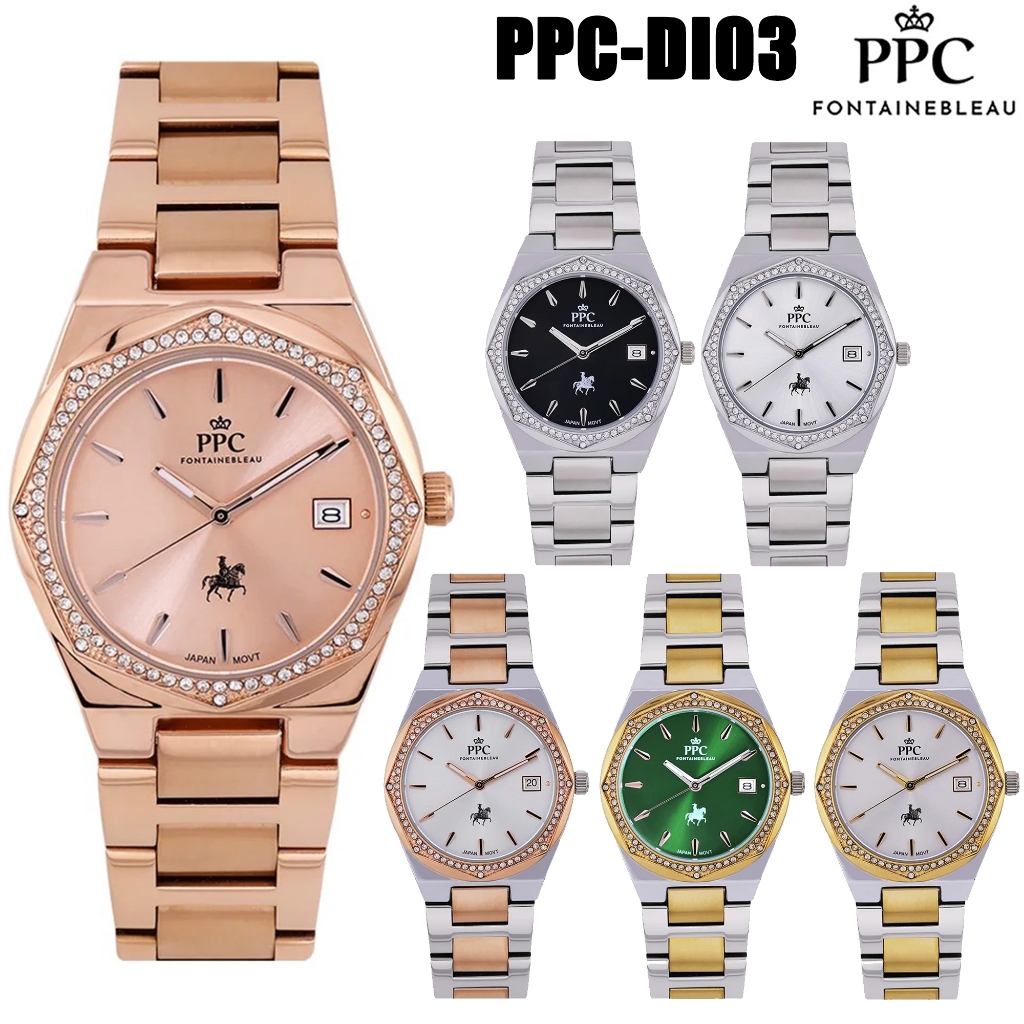 PPC FONTAINEBLEAU รุ่น PPC-DI03 PHILIP LUX DIAMOND DATE นาฬิกาข้อมือ ...